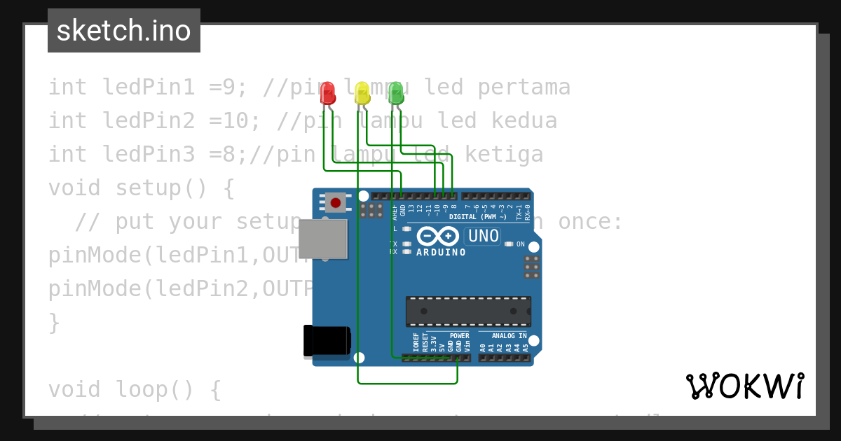 Lampu Kelap Kelip Copy Wokwi Esp32 Stm32 Arduino Simulator 2796