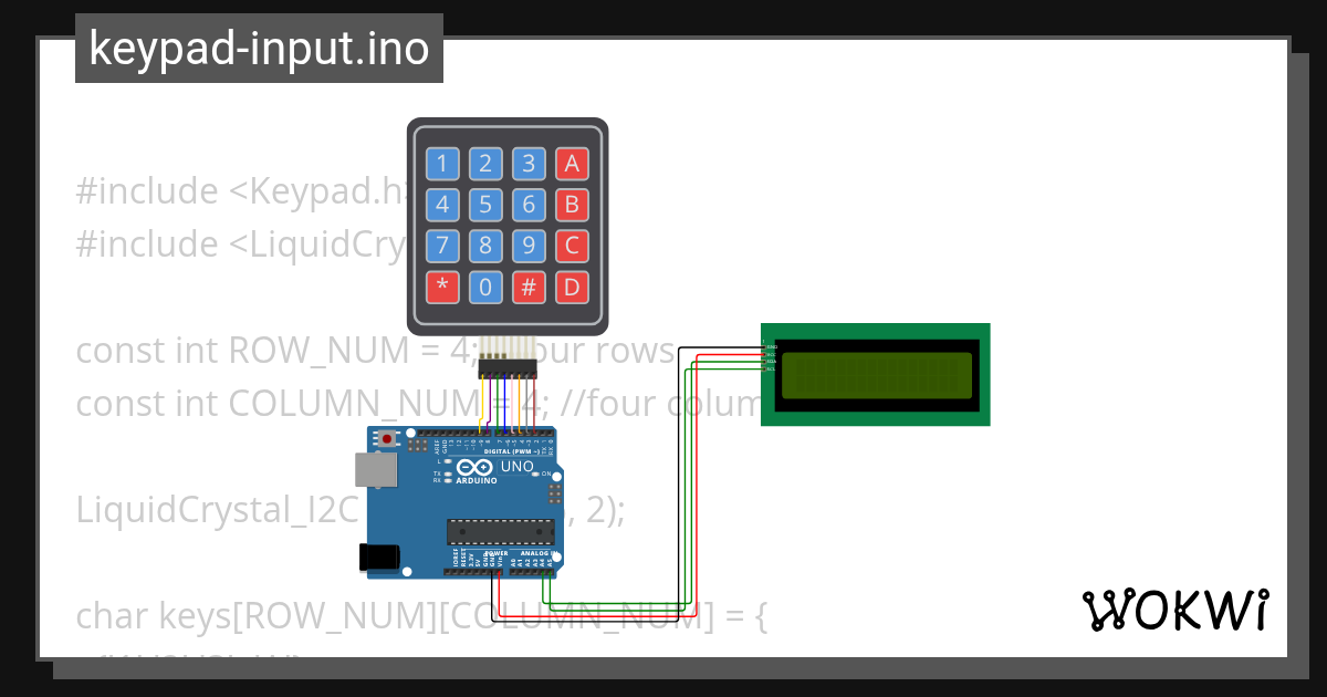 keypad_lcd - Wokwi ESP32, STM32, Arduino Simulator