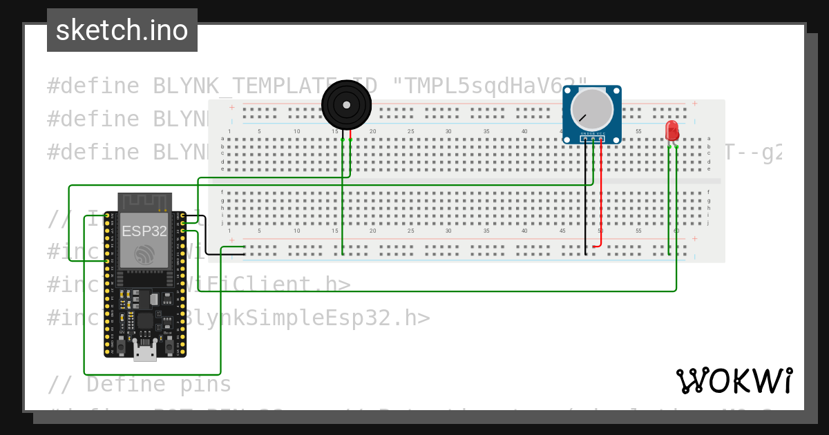 Smoke Detector Wokwi Esp32 Stm32 Arduino Simulator 2005