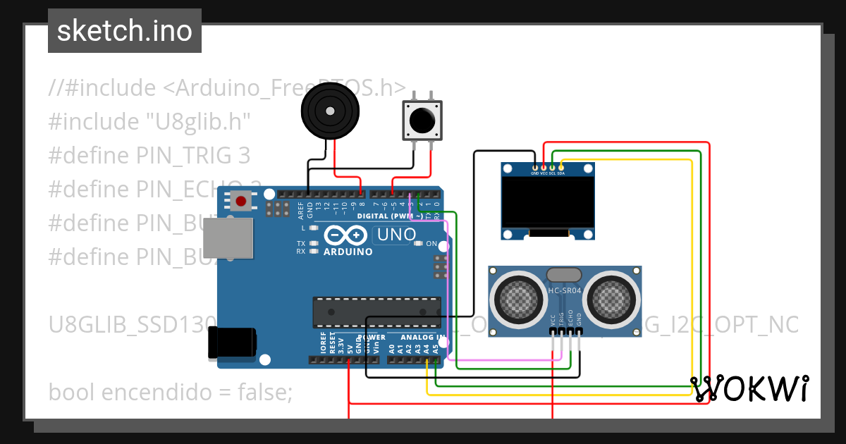 Sensor Coche Wokwi Esp32 Stm32 Arduino Simulator