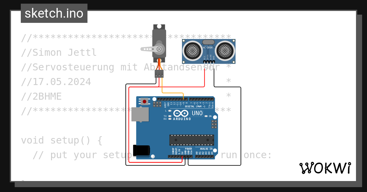 Servosteuerung Mit Abstandsensor Aiit Wokwi Esp32 Stm32 Arduino 8512