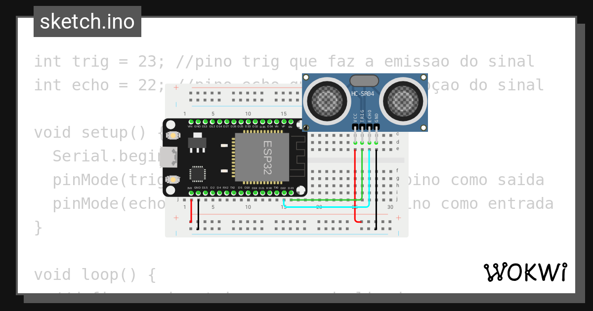 09sensordistancia Wokwi Esp32 Stm32 Arduino Simulator