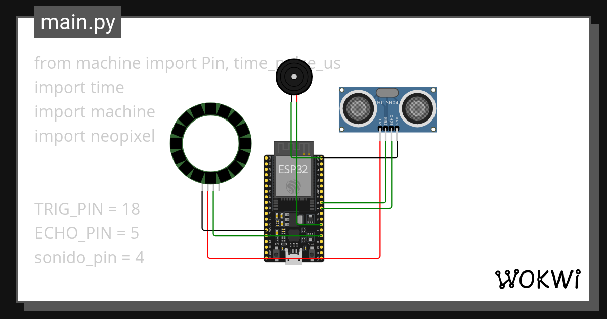Sensor aparcamiento Copy - Wokwi ESP32, STM32, Arduino Simulator