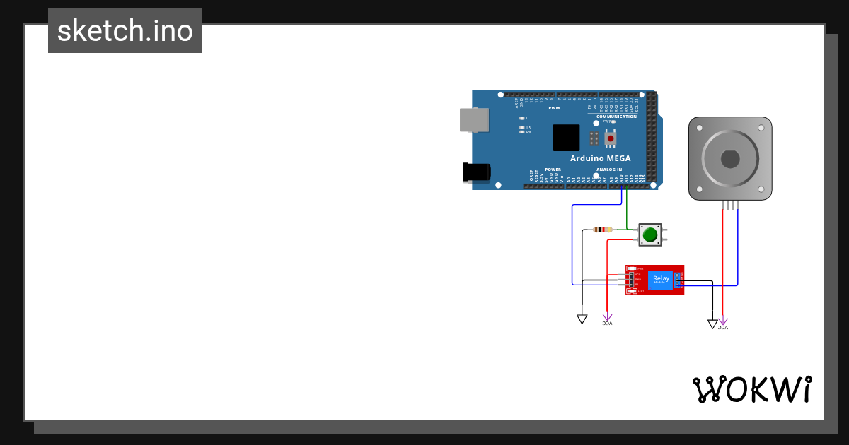 подключение dc_motor - Wokwi ESP32, STM32, Arduino Simulator