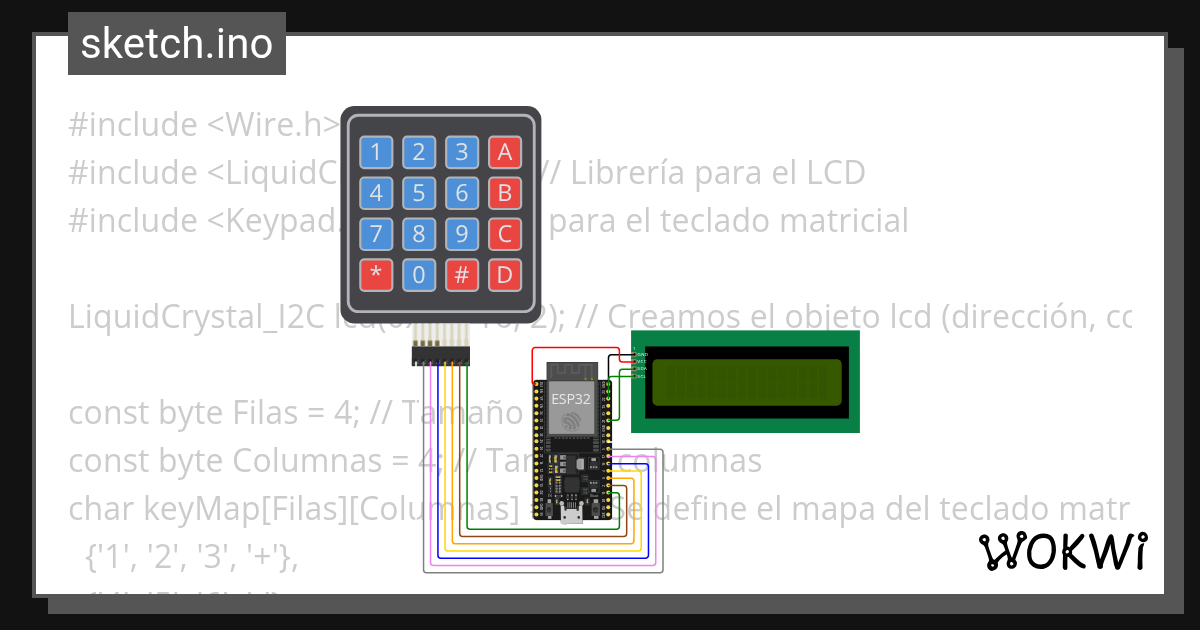 Calculadora DigAuxi - Wokwi ESP32, STM32, Arduino Simulator