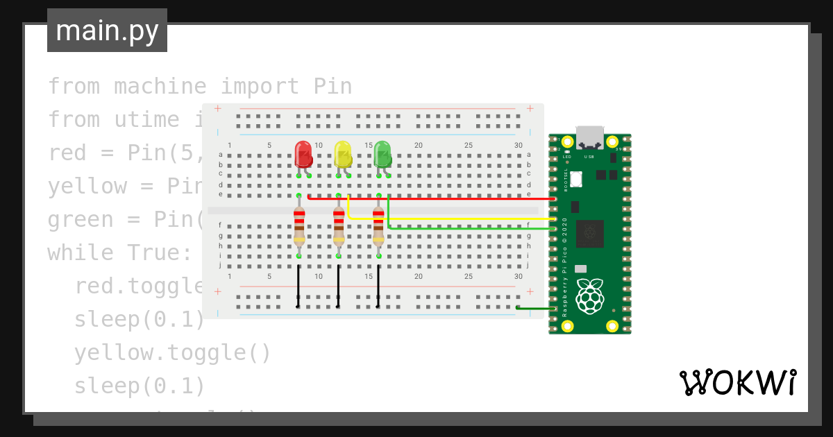 Blink 3 Led Wokwi Esp32 Stm32 Arduino Simulator 4421