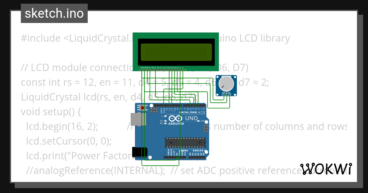 Power Factor Wokwi Esp32 Stm32 Arduino Simulator 0477