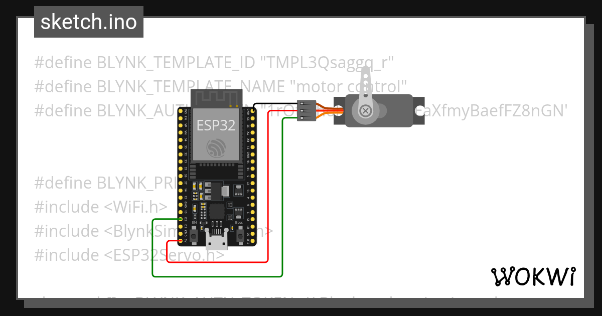 2 Servo Motor Control Via Cloud By Manoj Kumar Wokwi Esp32 Stm32 Arduino Simulator 