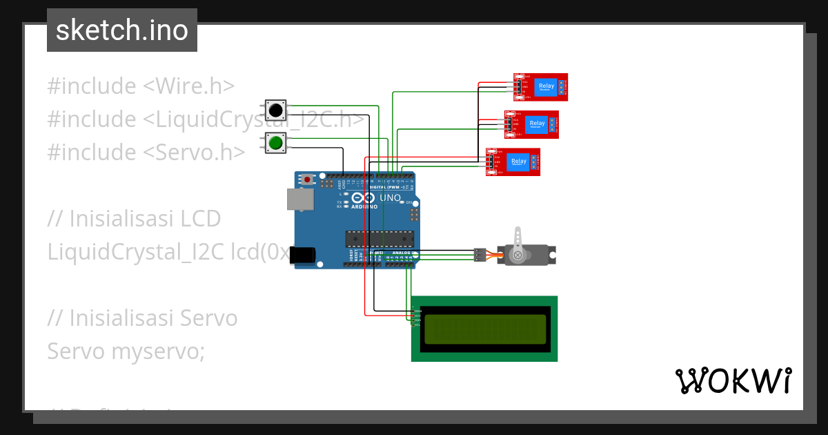 control mesin cuci - Wokwi ESP32, STM32, Arduino Simulator