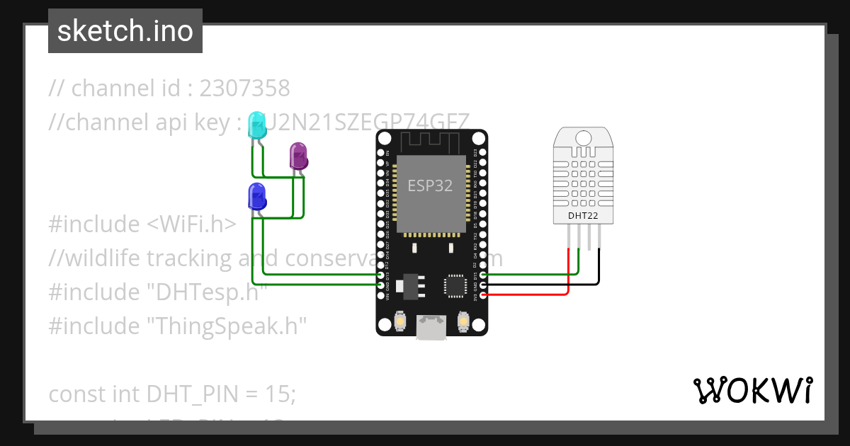 Wildlife tracking and conservation systme Copy - Wokwi ESP32, STM32, Arduino Simulator