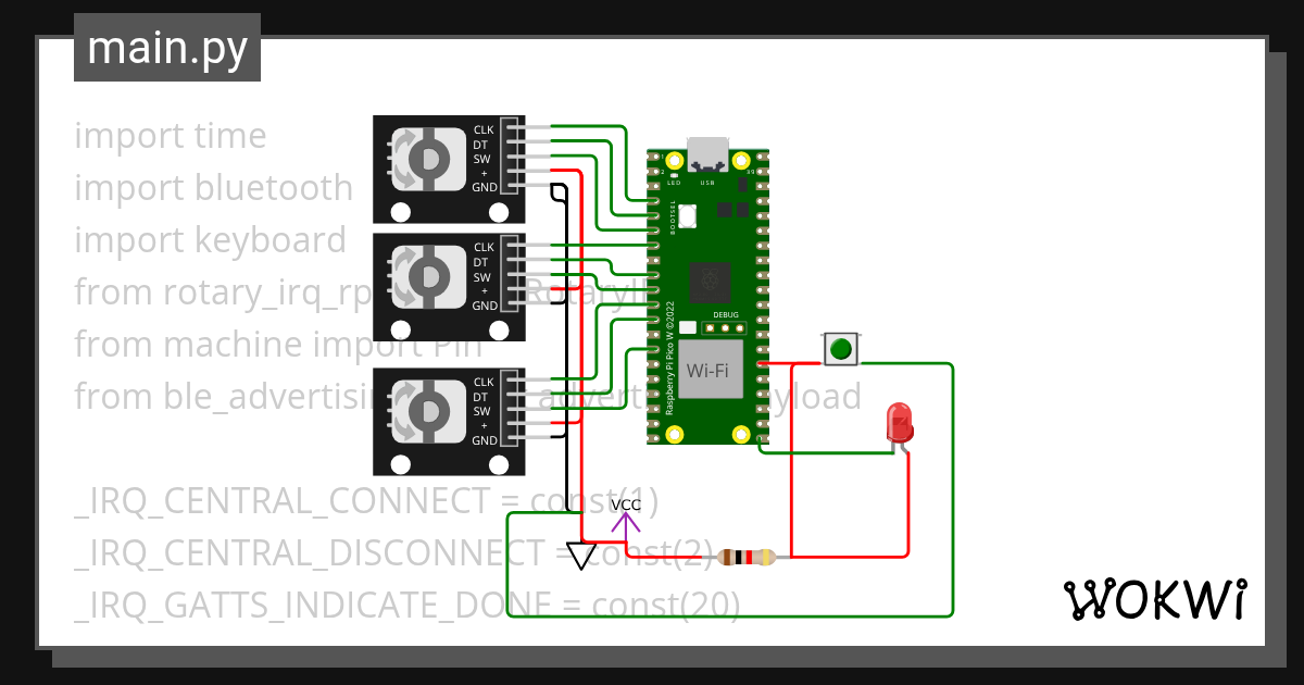 PI PICO w - Wokwi ESP32, STM32, Arduino Simulator
