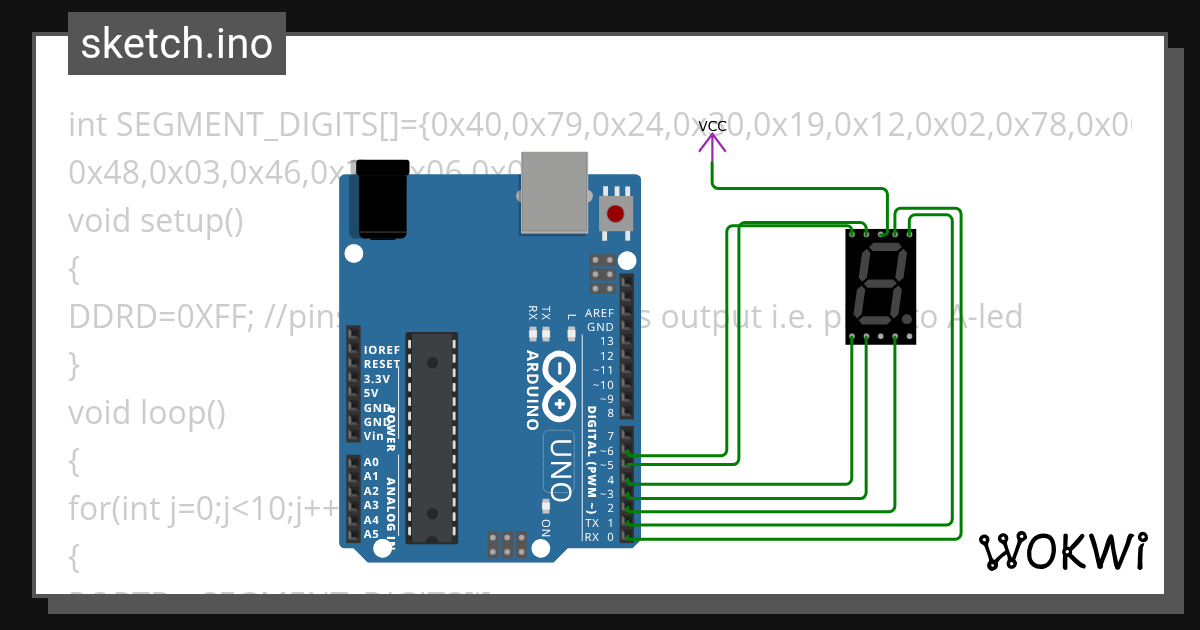 7a.0 to 9 using seven segment display anode by Tharunika - Wokwi ESP32 ... 7a.0 to 9 using seven segment display anode by Tharunika - Wokwi ESP32 ...