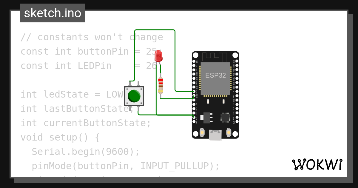 B Push Button Led Blink Esp32 Copy Wokwi Esp32 Stm32 Arduino Simulator 5876