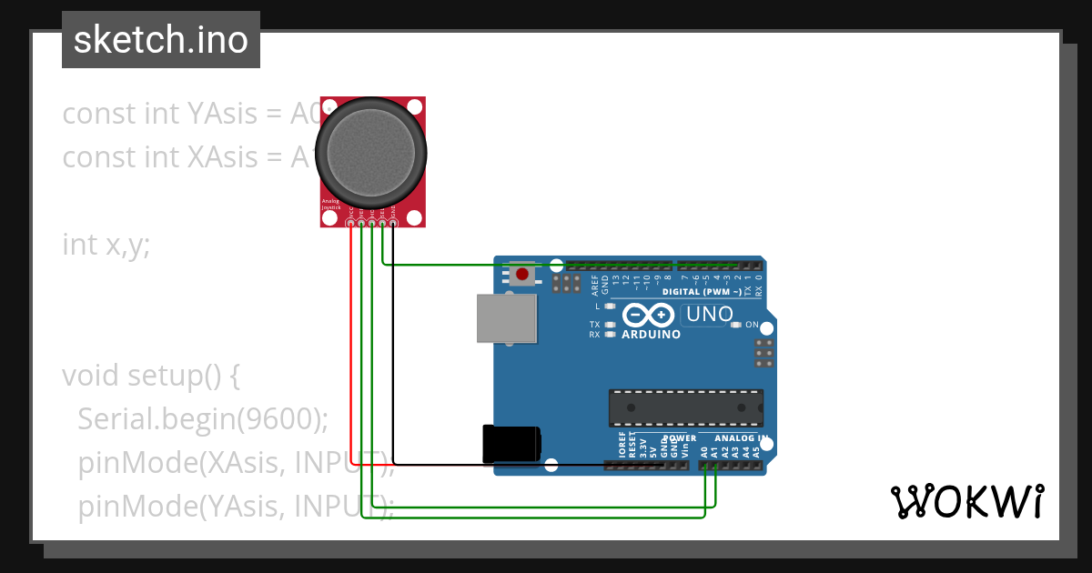 Test Jostik Wokwi Esp32 Stm32 Arduino Simulator 