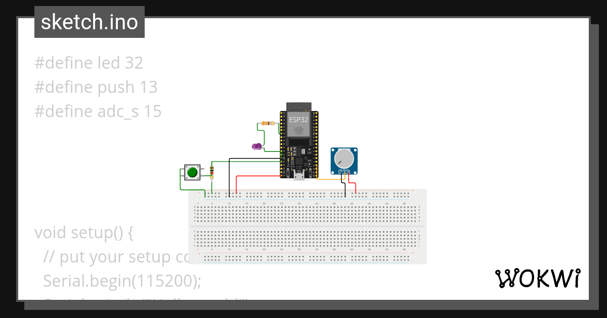 ejercicio potenciómetro - Wokwi ESP32, STM32, Arduino Simulator