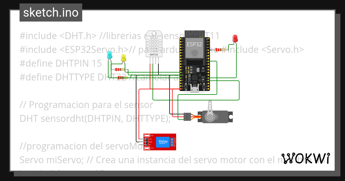 bombillo con ventiladores con millis ed. final - Wokwi ESP32, STM32, Arduino Simulator