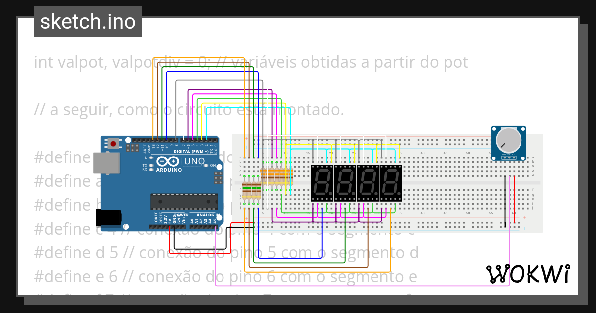 Atividade 4 Displays (22/05) - Wokwi ESP32, STM32, Arduino Simulator