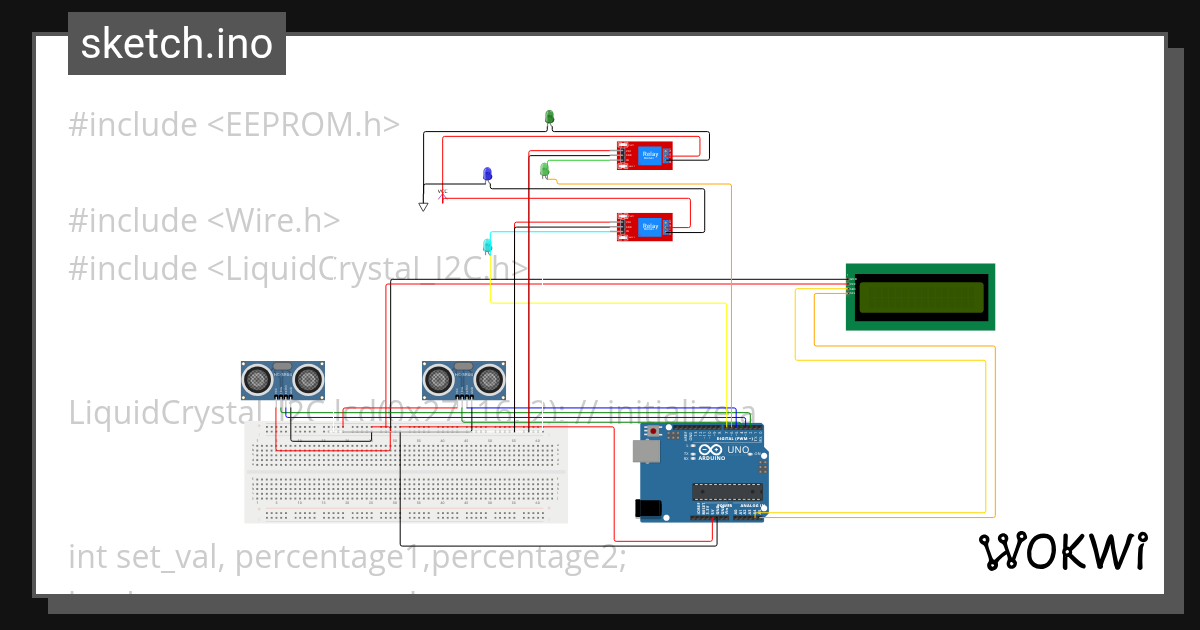 Water level sensor Copy (6) - Wokwi ESP32, STM32, Arduino Simulator