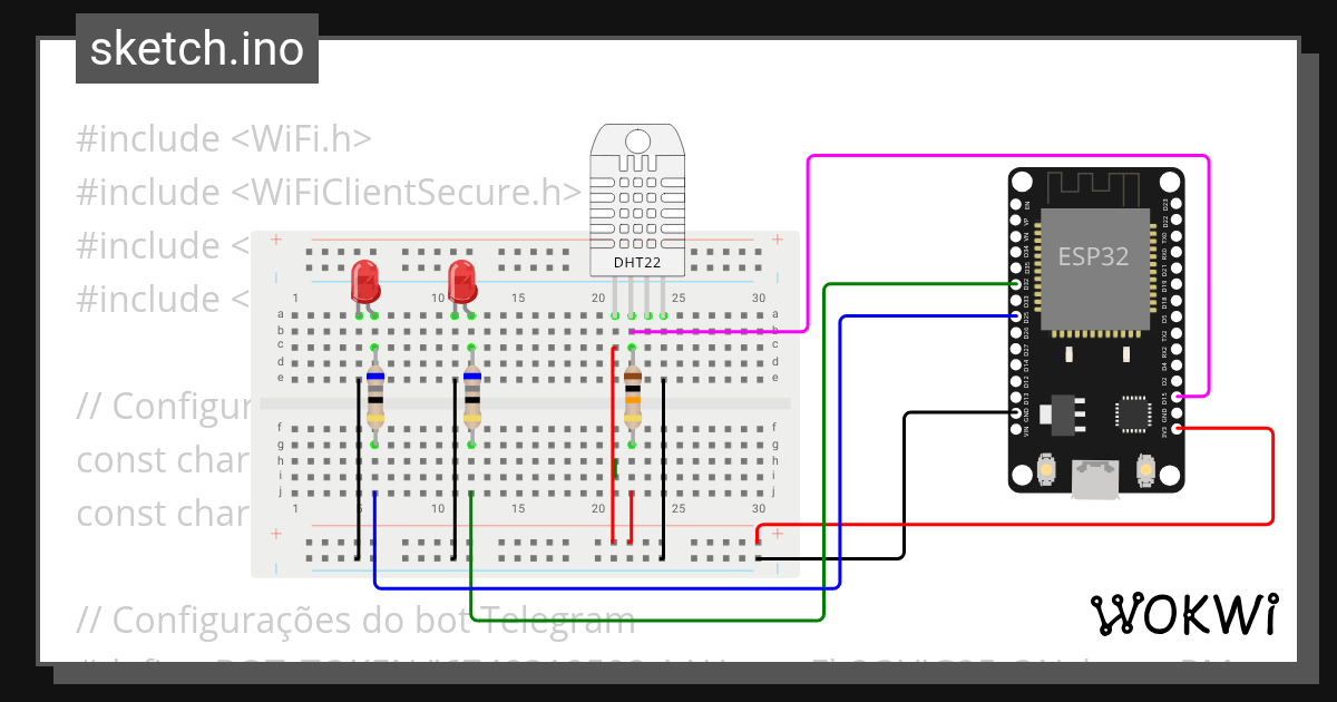 Alcemir exercicio 2 - Wokwi ESP32, STM32, Arduino Simulator