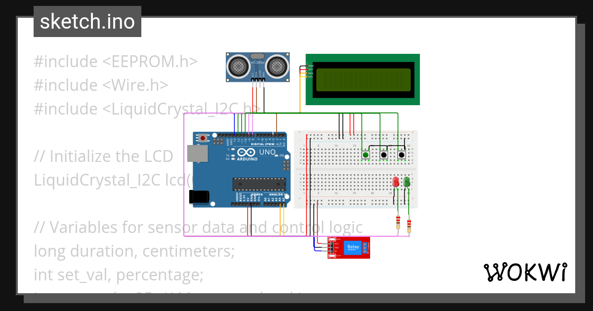 water level 014 work max men set led - Wokwi ESP32, STM32, Arduino Simulator