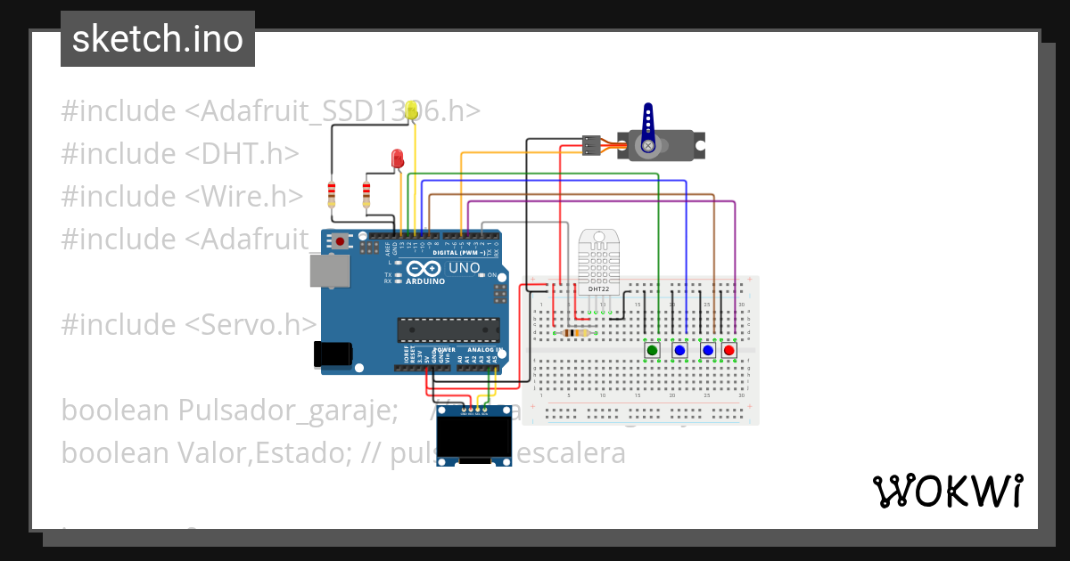 VIVIENDA ECOSOSTENIBLE ENTRADAS PULLUP - Wokwi ESP32, STM32, Arduino Simulator