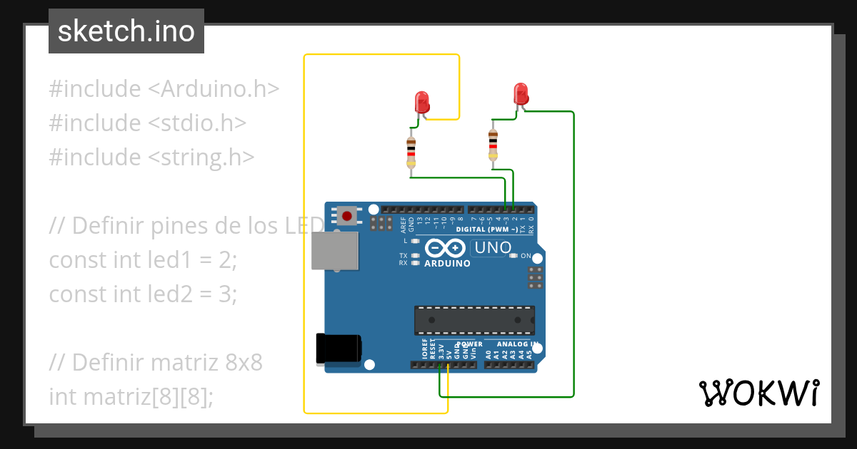 Perceptrón 8x8 - Wokwi ESP32, STM32, Arduino Simulator