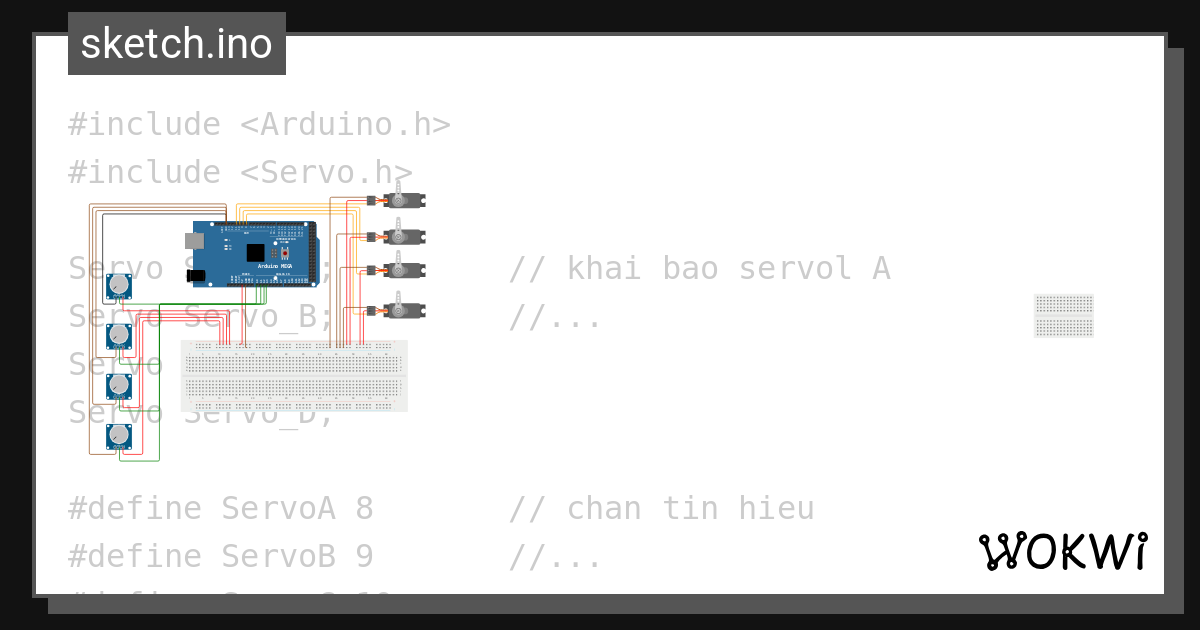 Dk Servo Bằng Biến Trở Wokwi Esp32 Stm32 Arduino Simulator