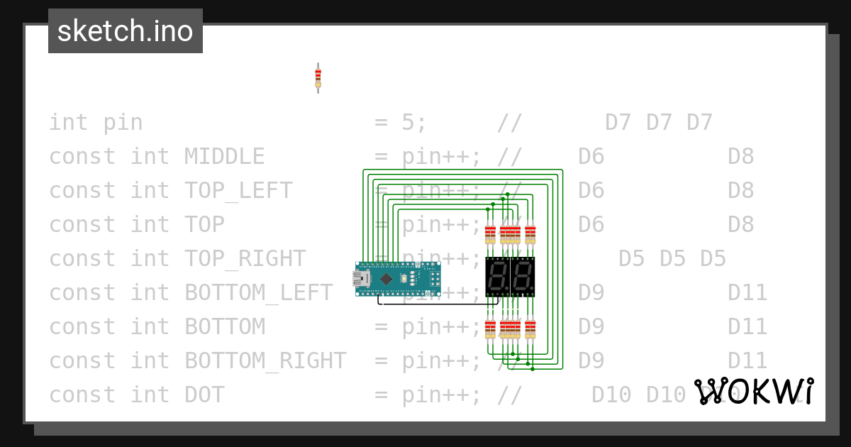 Seven Segment Display Multiplexed By Digit Wokwi Esp32 Stm32 Arduino Simulator