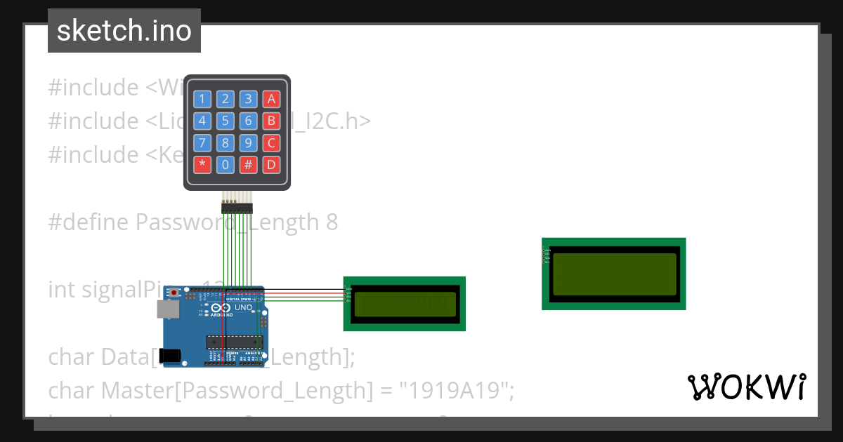pass lcd - Wokwi ESP32, STM32, Arduino Simulator
