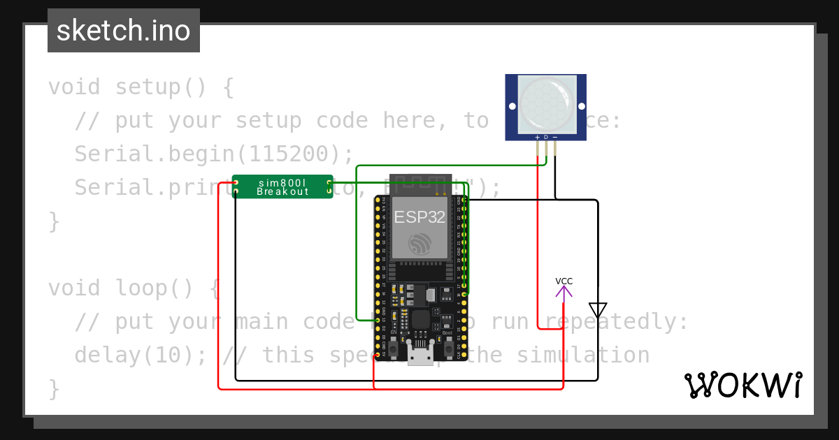Mailbox Detector Wokwi Esp32 Stm32 Arduino Simulator 7219