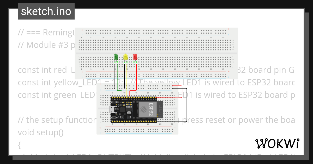 CEIS114 Module 3 - Wokwi ESP32, STM32, Arduino Simulator