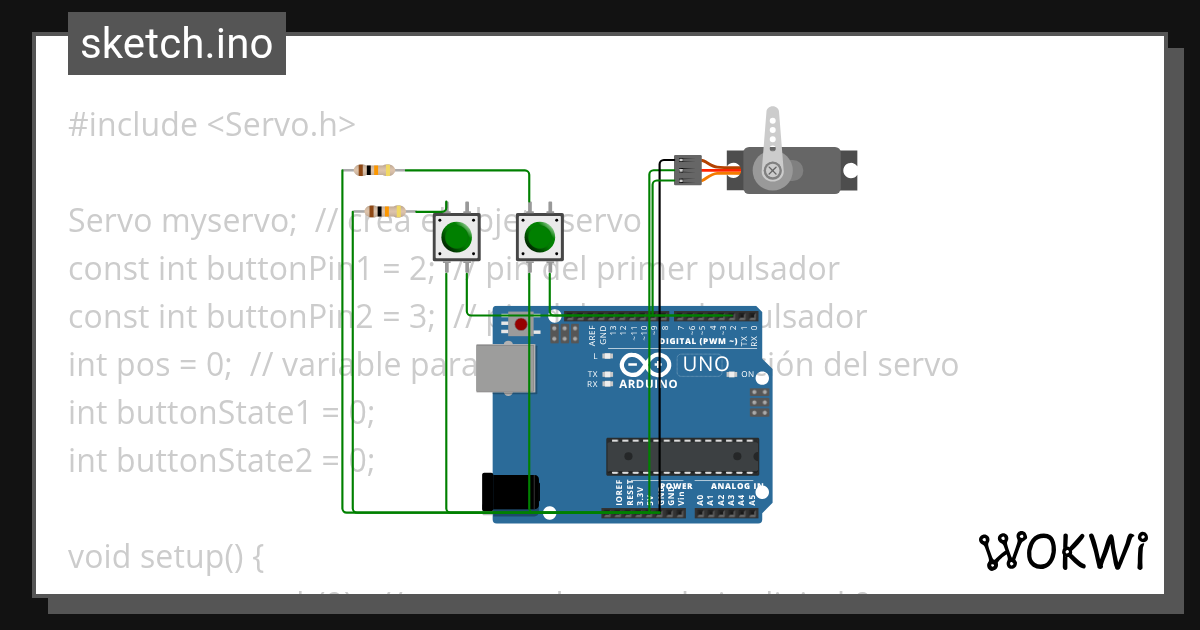 Servomotor Movimiento Wokwi Esp32 Stm32 Arduino Simulator