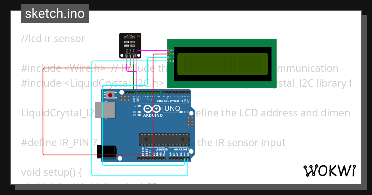 ir_lcd - Wokwi ESP32, STM32, Arduino Simulator
