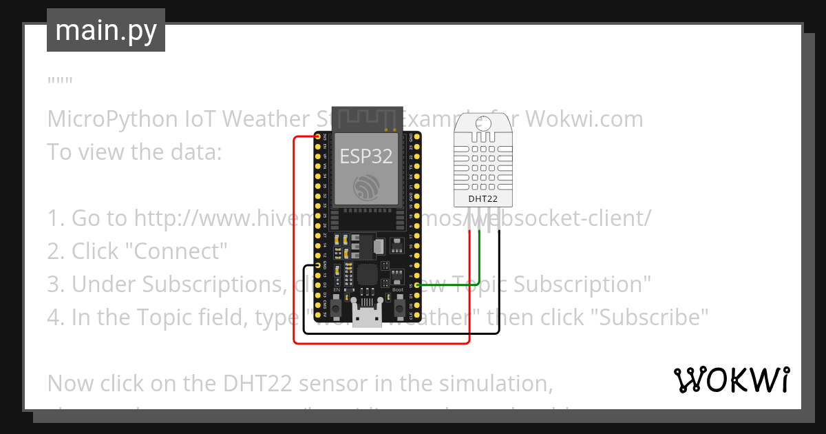 MicroPython MQTT Weather Logger (ESP32) Copy - Wokwi ESP32, STM32, Arduino Simulator