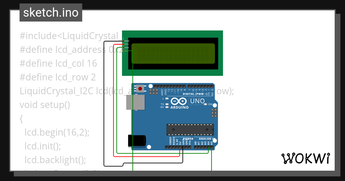 lcd display - Wokwi ESP32, STM32, Arduino Simulator