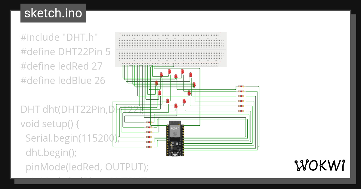 Thi-DHT22 - Wokwi ESP32, STM32, Arduino Simulator