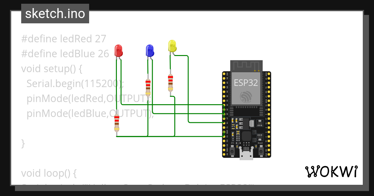 coba 1 - Wokwi ESP32, STM32, Arduino Simulator