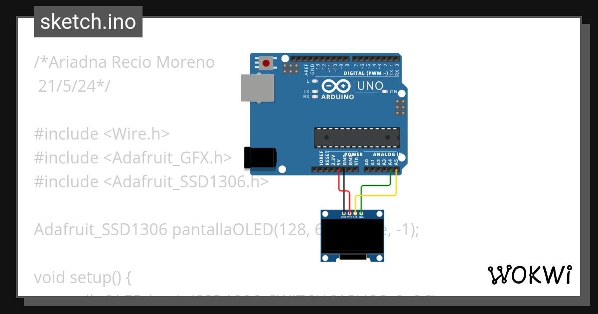 OLED plantilla - Wokwi ESP32, STM32, Arduino Simulator