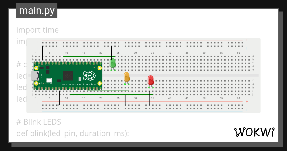 Trafic Lights Wokwi Esp32 Stm32 Arduino Simulator 