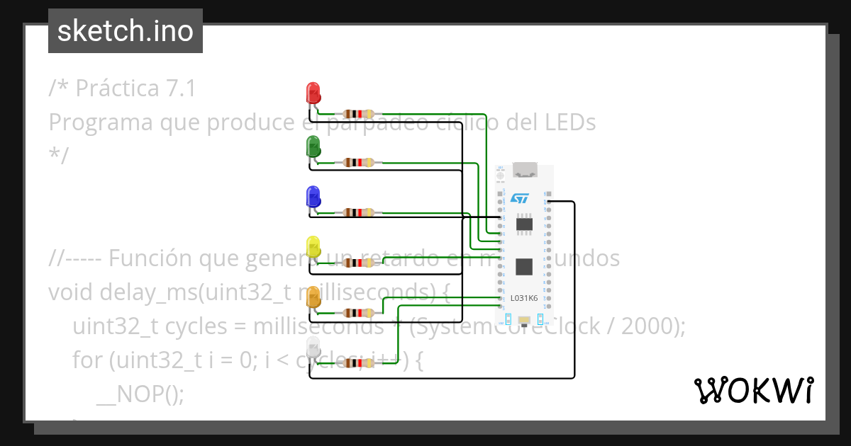 practica_7_1 - Wokwi ESP32, STM32, Arduino Simulator