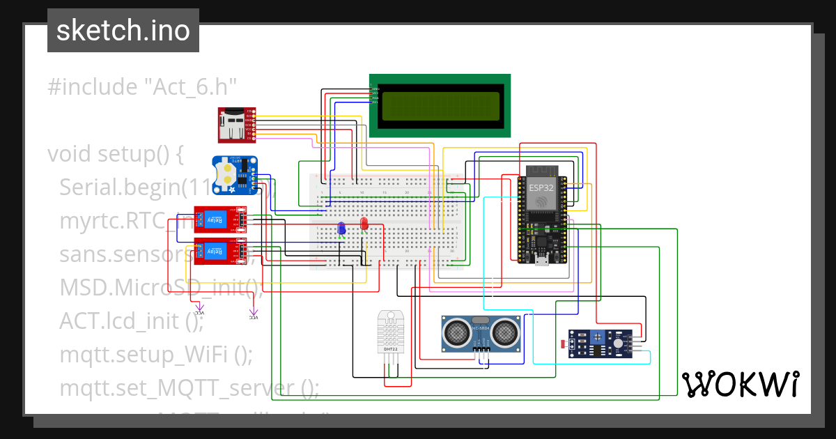 Act_7 Invernadero, MQTT (Pelea de Banderas) - Wokwi ESP32, STM32, Arduino Simulator