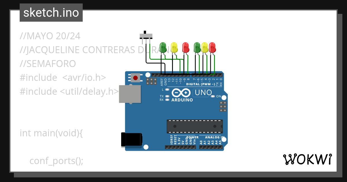 PROY SEMAFORO - Wokwi ESP32, STM32, Arduino Simulator