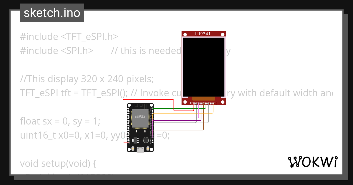 dos círculos - Wokwi ESP32, STM32, Arduino Simulator
