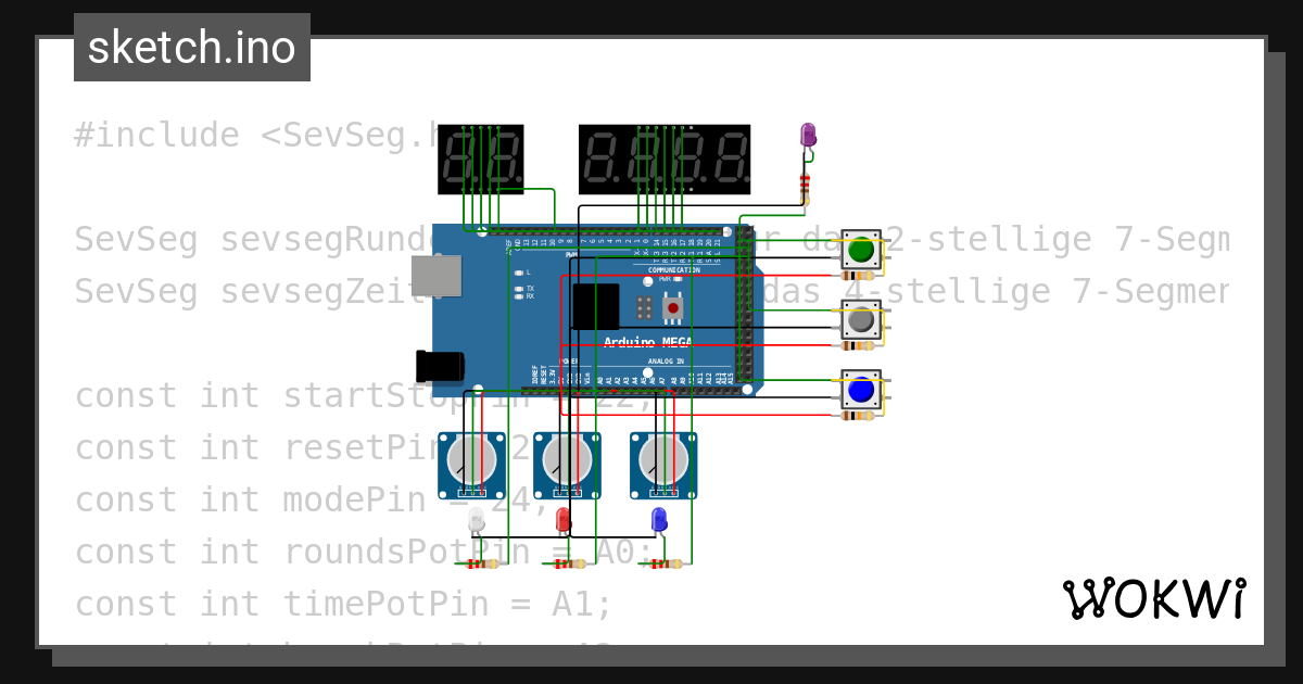 Kenny´s Countdowntimer Komplett Wokwi Esp32 Stm32 Arduino Simulator 5921