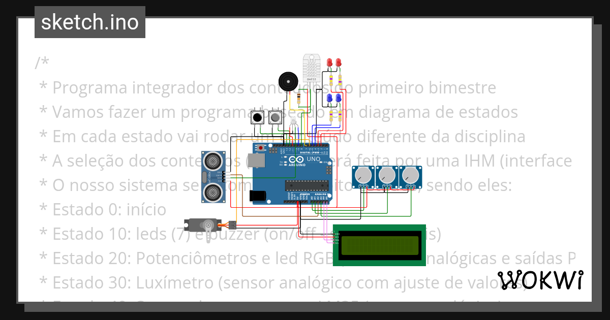 Projeto 2005 Wokwi Esp32 Stm32 Arduino Simulator 