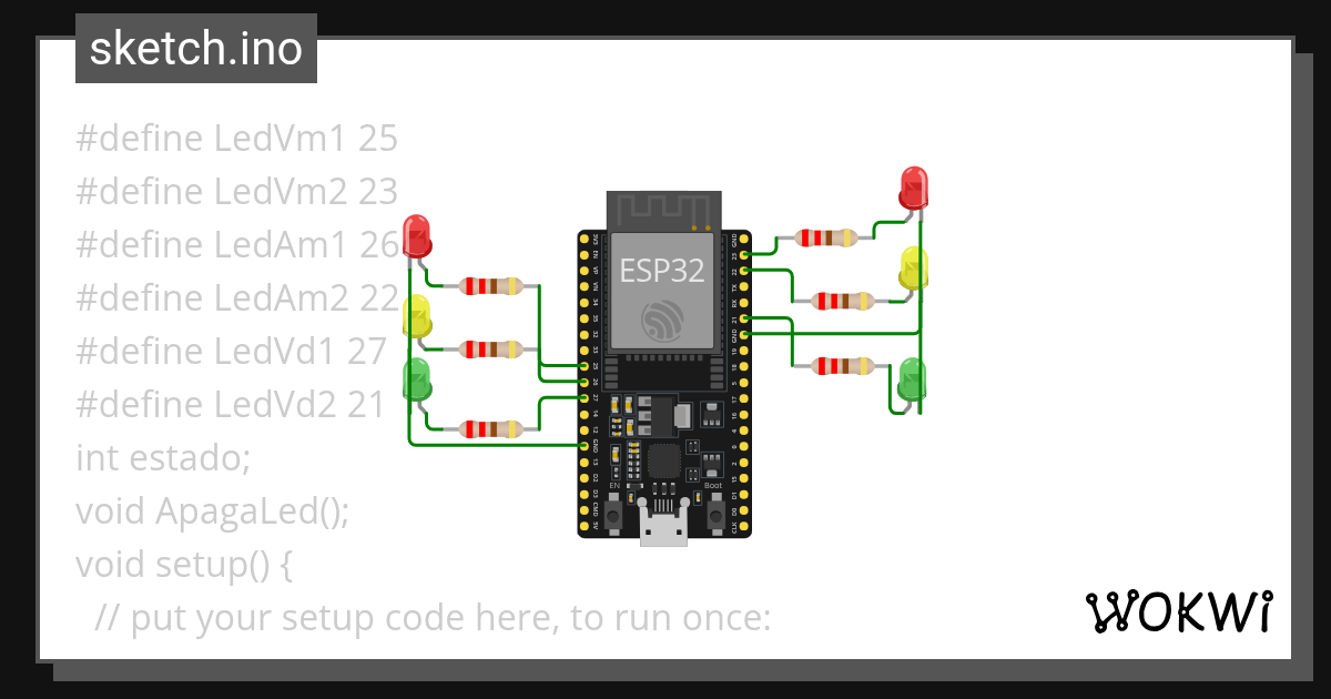 semafaro erro - Wokwi ESP32, STM32, Arduino Simulator
