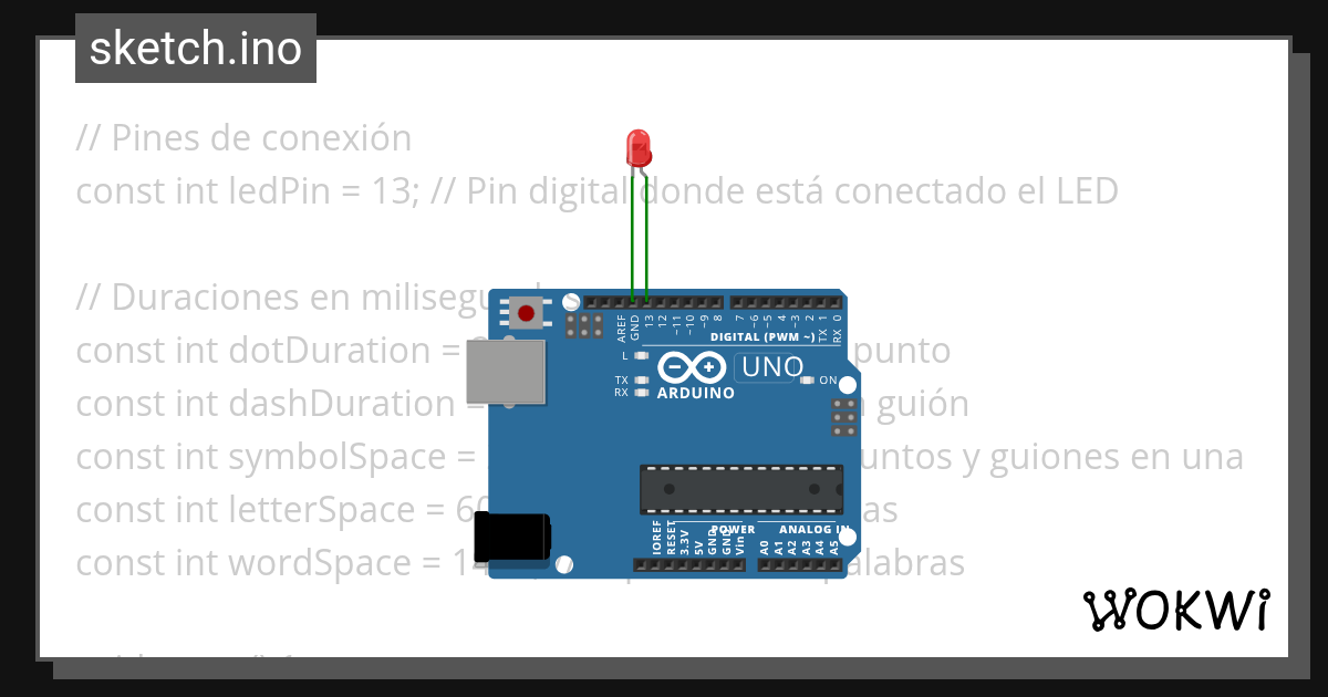 Examen morse - Wokwi ESP32, STM32, Arduino Simulator