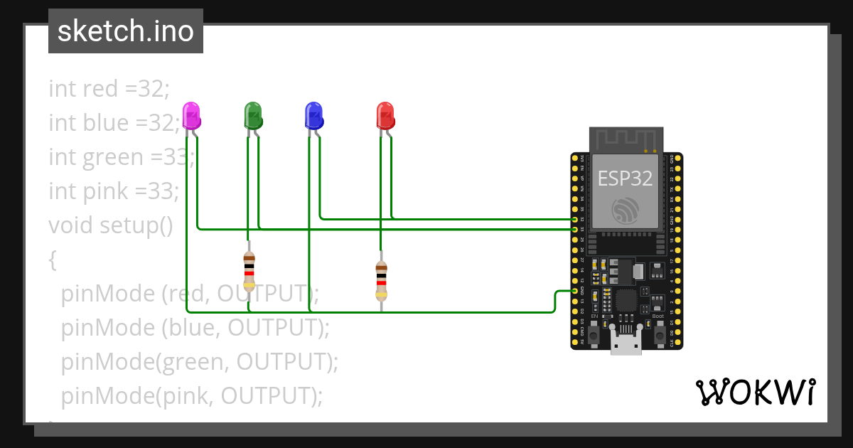 งานที่3 รพีภัทร์se25เลขที่31 Wokwi Esp32 Stm32 Arduino Simulator 7481