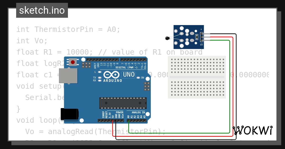 Analog Temperature Sensor Wokwi Esp32 Stm32 Arduino Simulator 5081