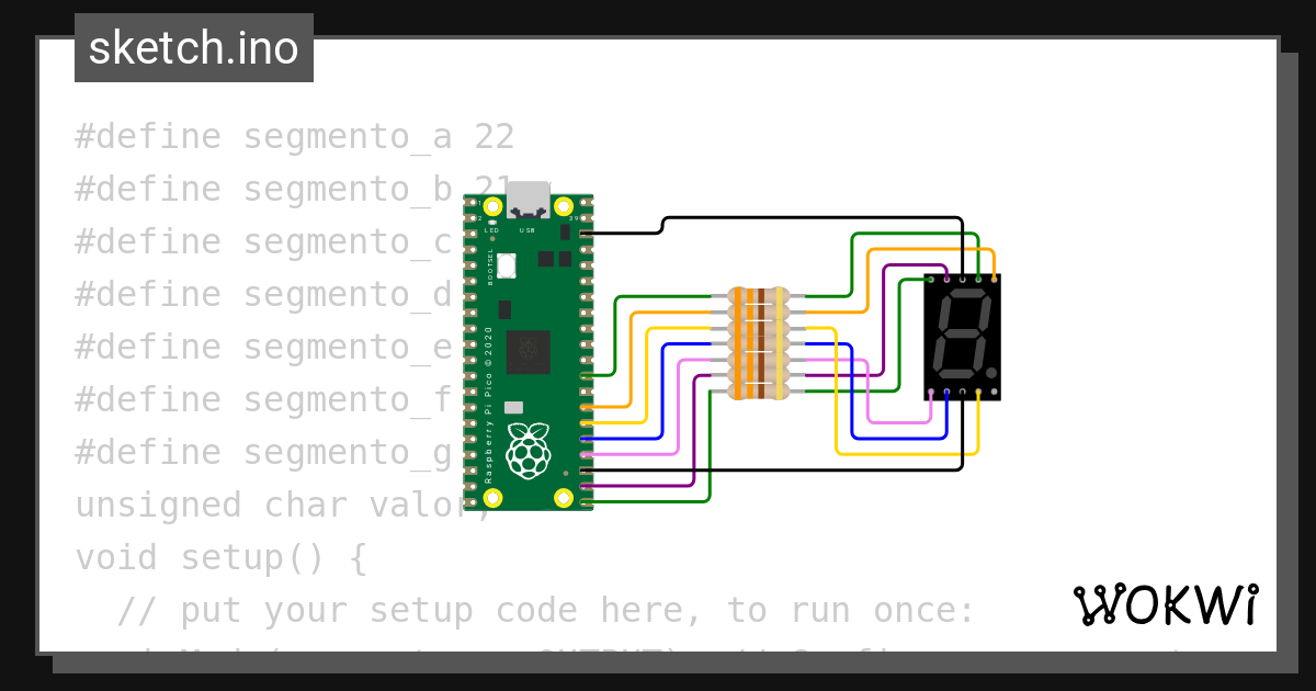 Eleltpdisplay7segexercicio Wokwi Esp32 Stm32 Arduino Simulator